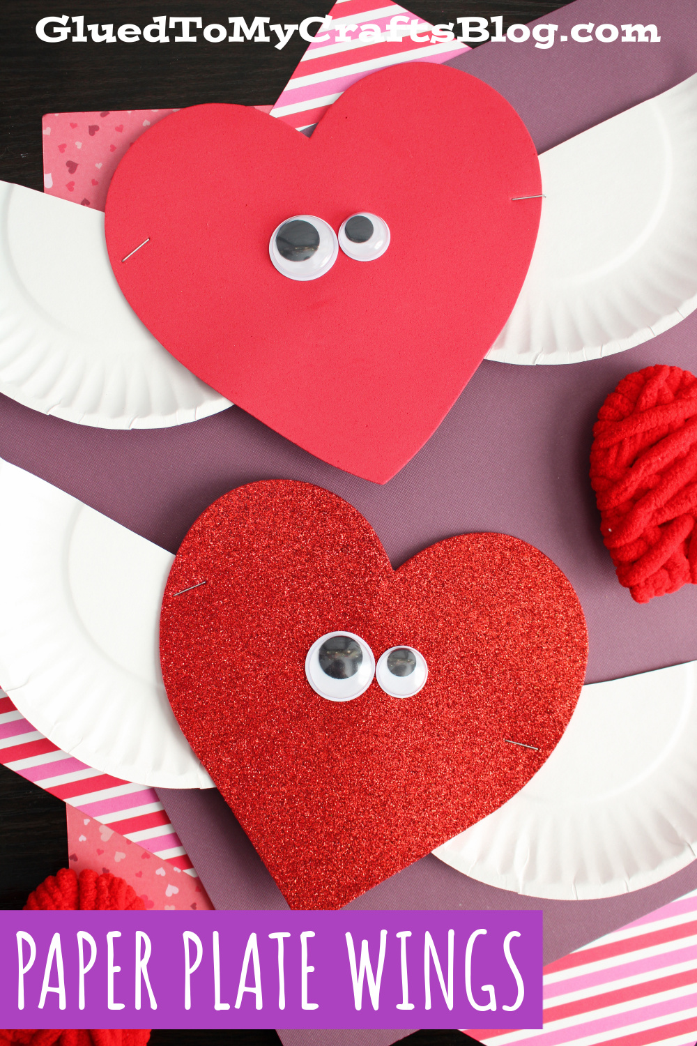 Heart With Paper Plate Wings Craft