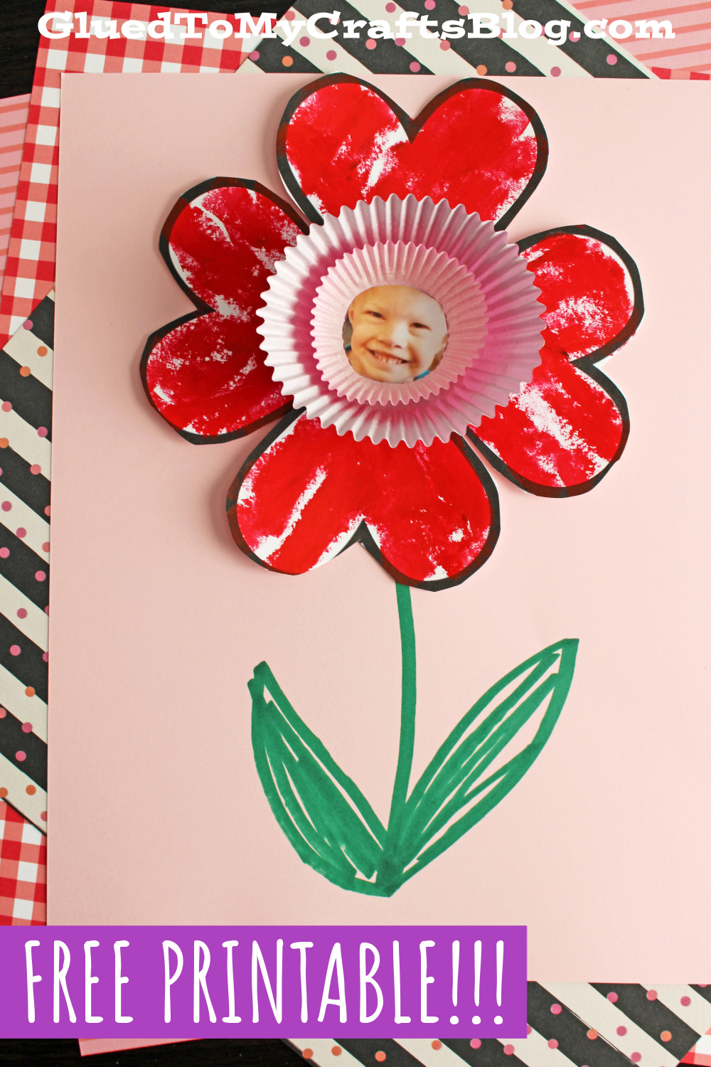 Paper Heart Flower Card Craft Idea For Kids