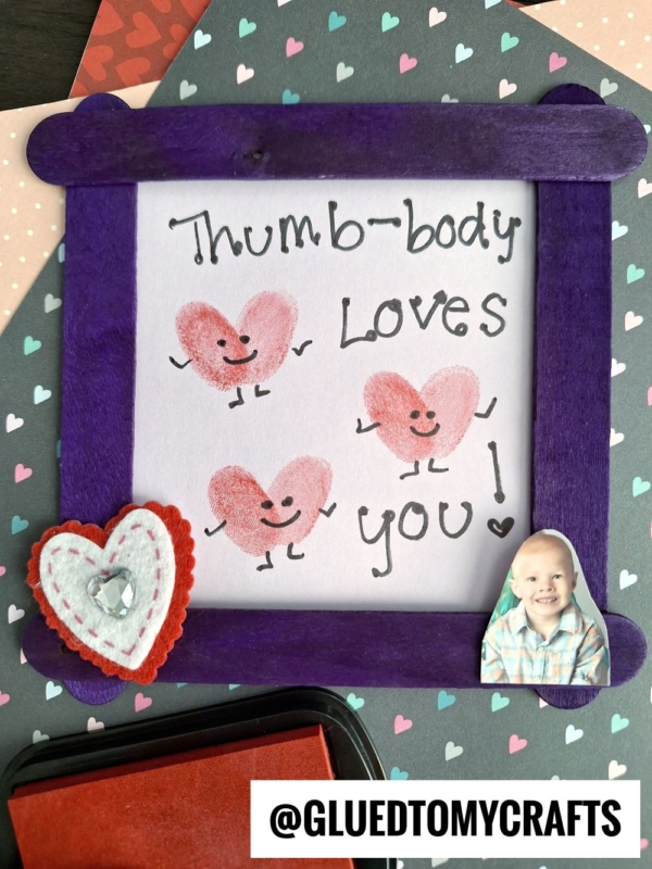 Thumbprint Valentine's Day Card Craft Ideas