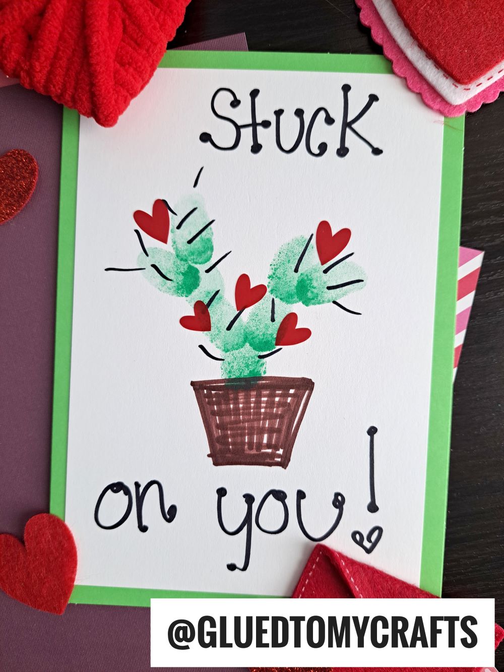 Thumbprint Valentine's Day Card Craft Ideas