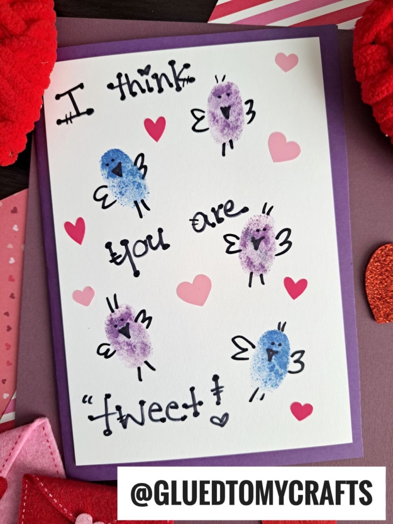 Thumbprint Valentine's Day Card Craft Ideas
