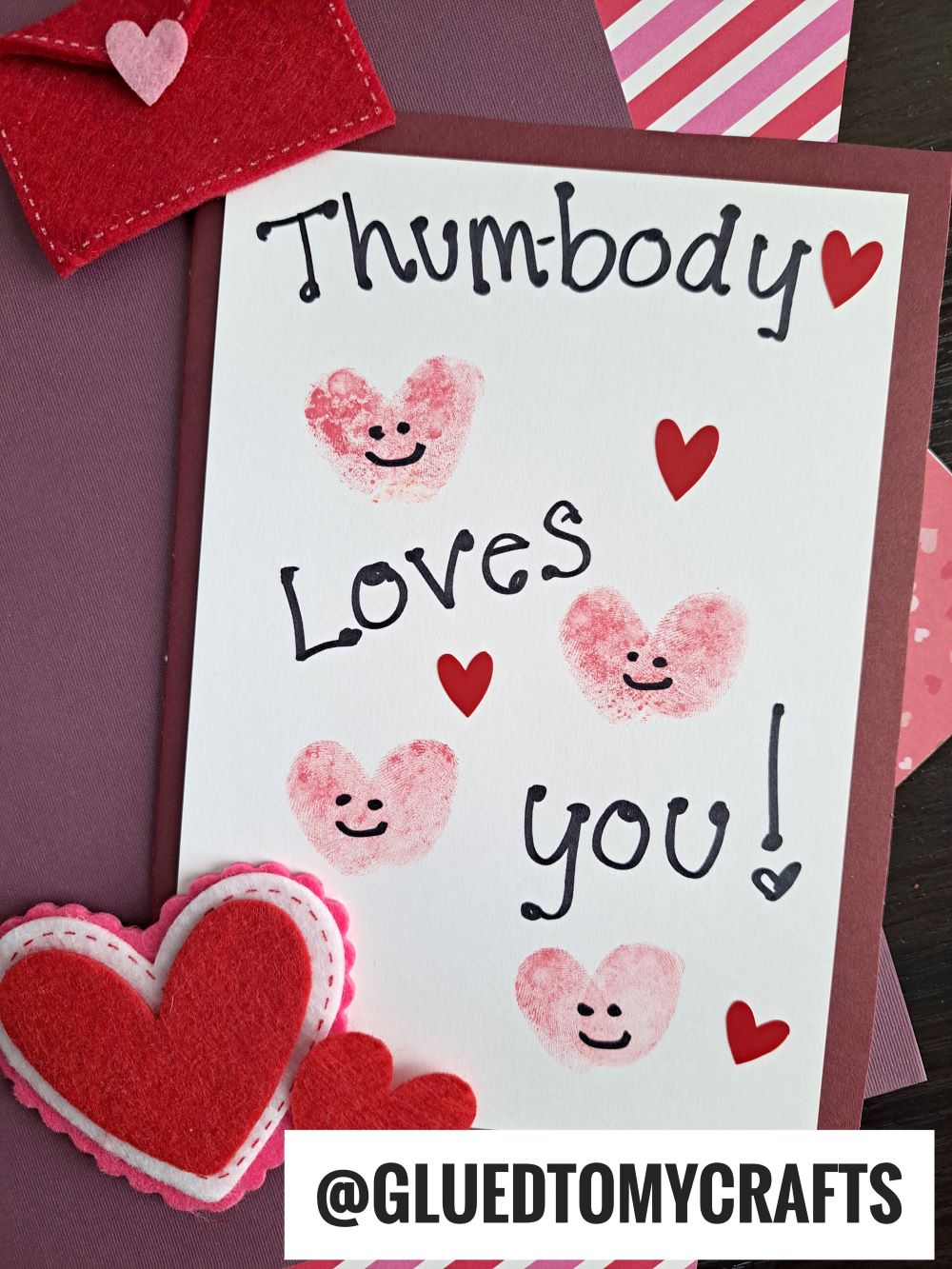 Thumbprint Valentine's Day Card Craft Ideas