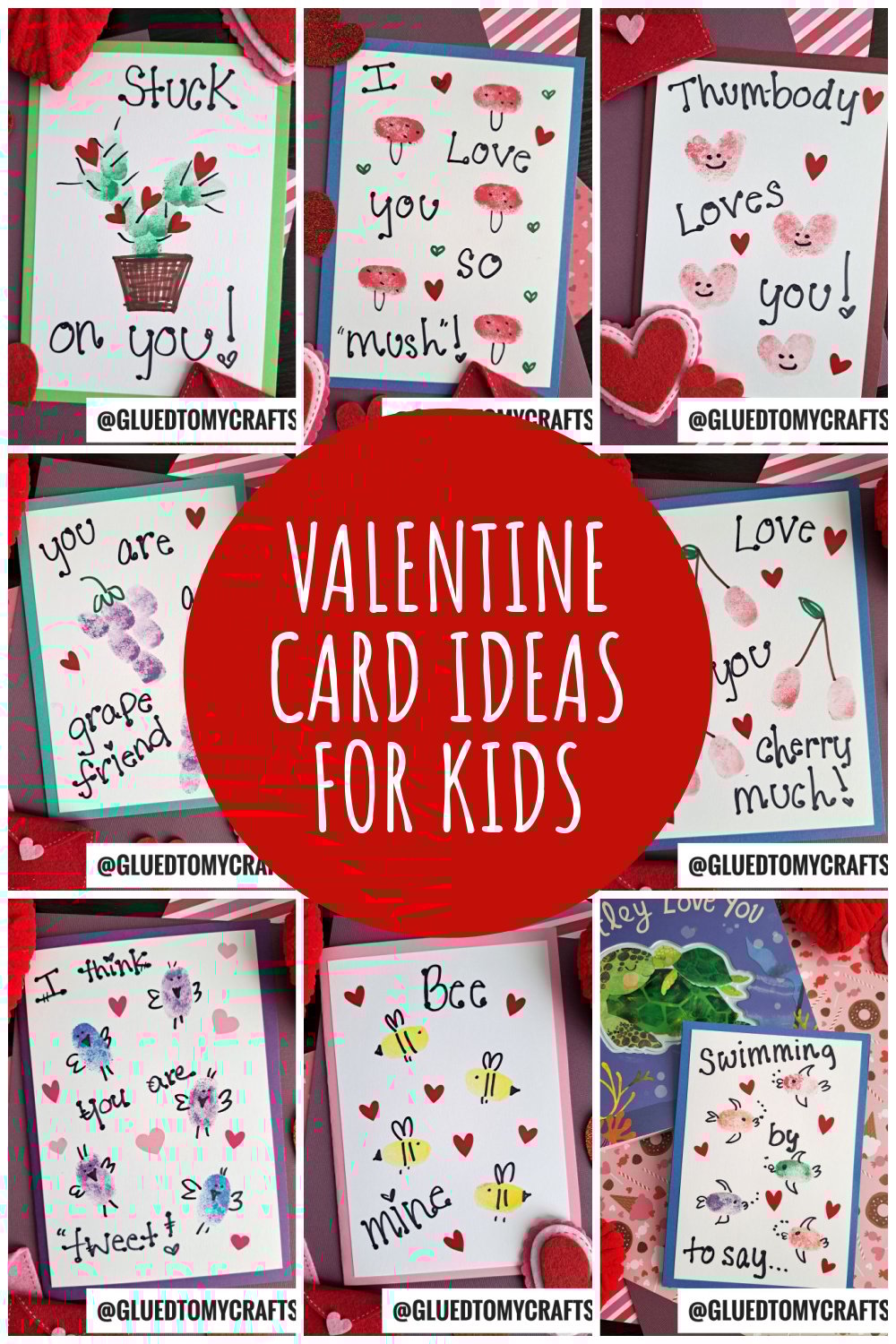 Thumbprint Valentine's Day Card Craft Ideas