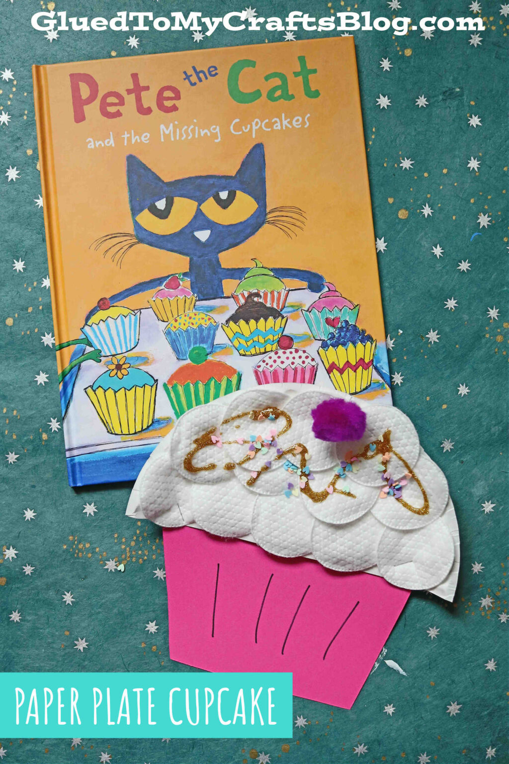 Paper Plate & Cotton Pad Cupcake Craft Idea