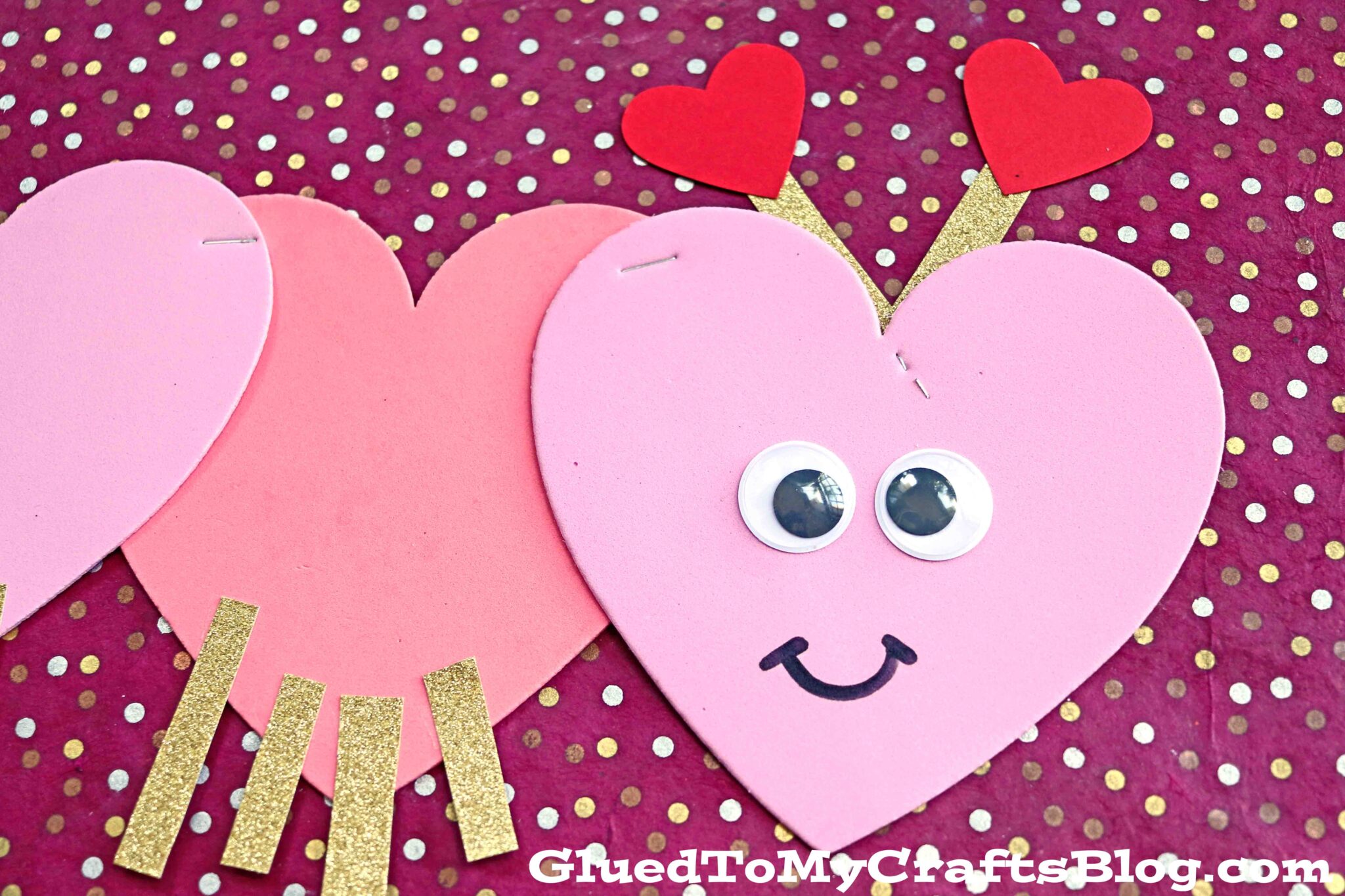 Craft Foam Heart Valentine Caterpillar