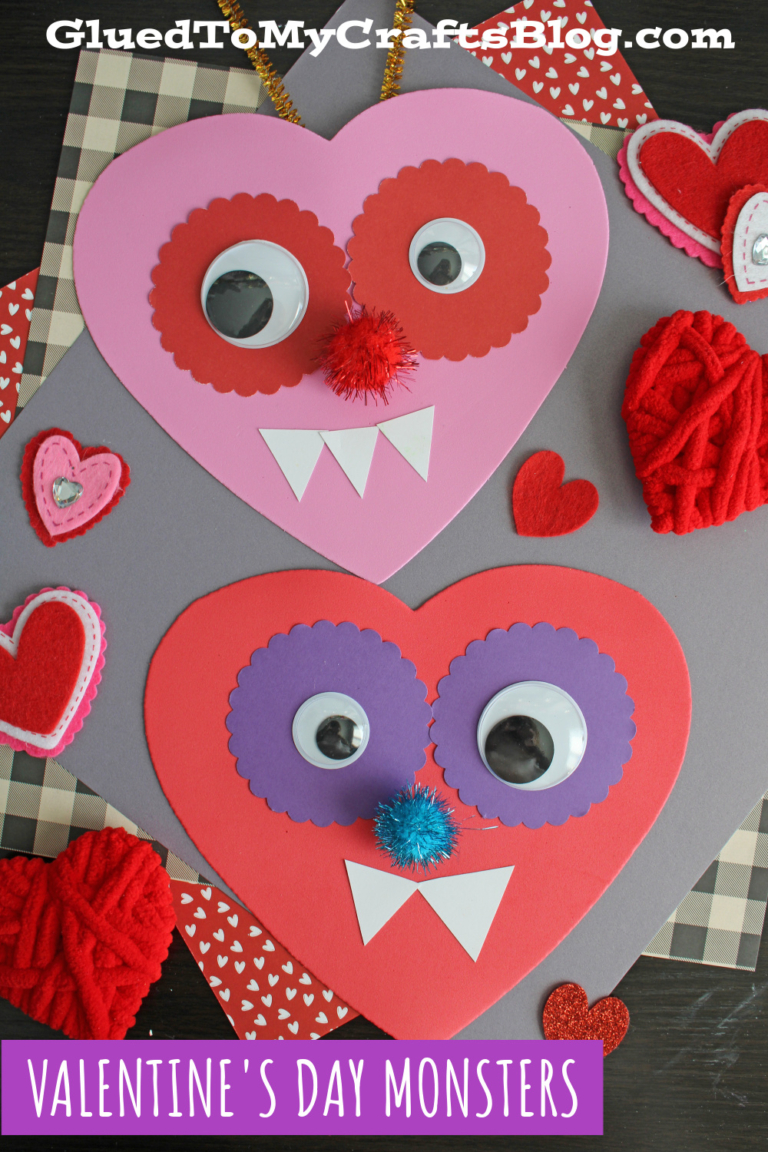 Heart Shaped Valentine Monster Craft