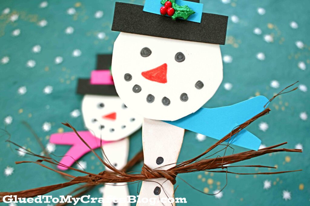 Craft Foam & Popsicle Stick Snowman Puppet