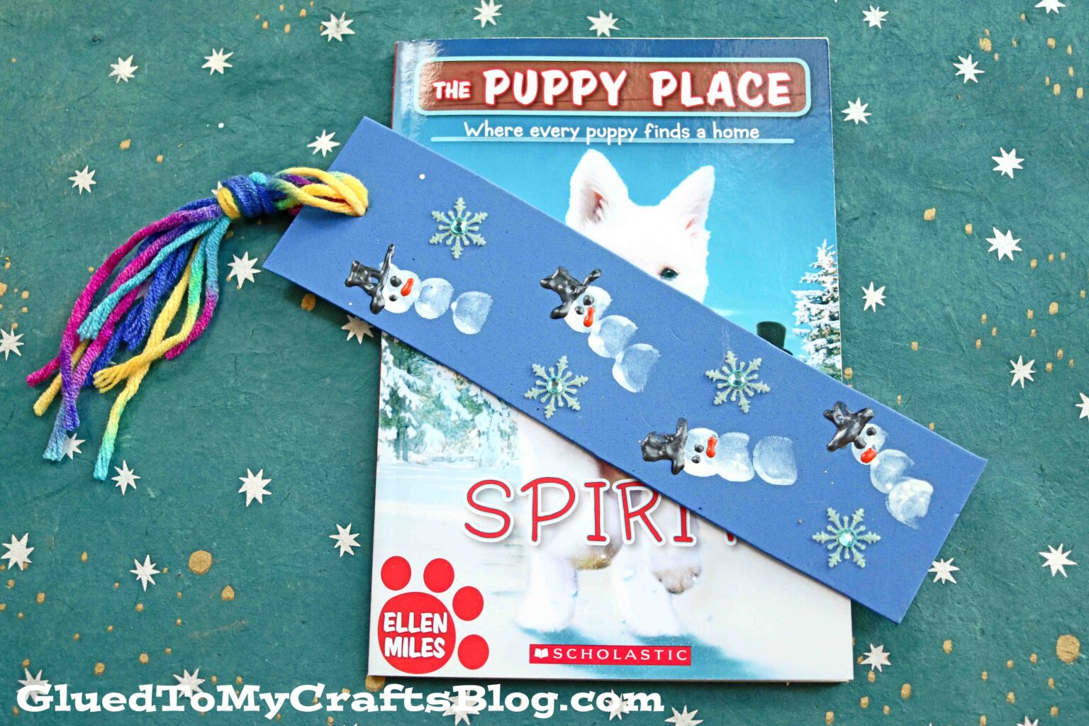 Thumbprint Snowman Bookmark Craft Idea For Kids