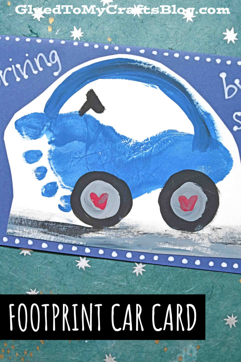 Driving By To Say Footprint Car Card Craft