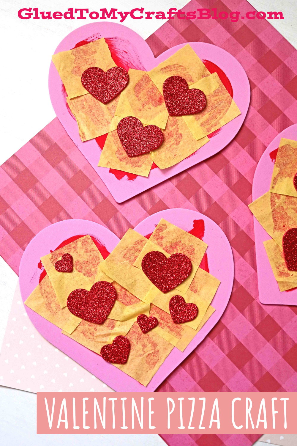 Craft Foam Heart Valentine Pizza