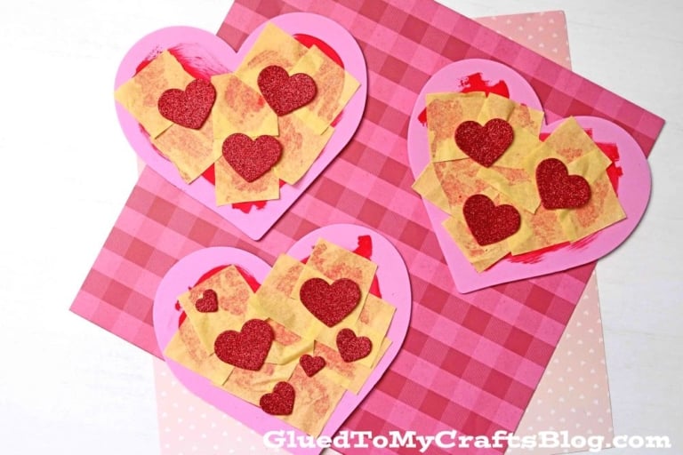 Craft Foam Heart Valentine Pizza