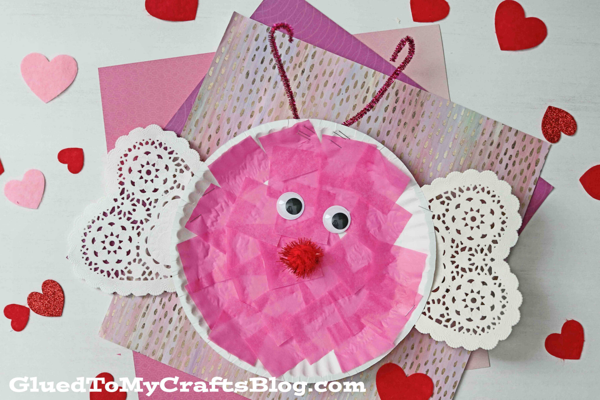 Paper Plate Valentine Love Bug Craft