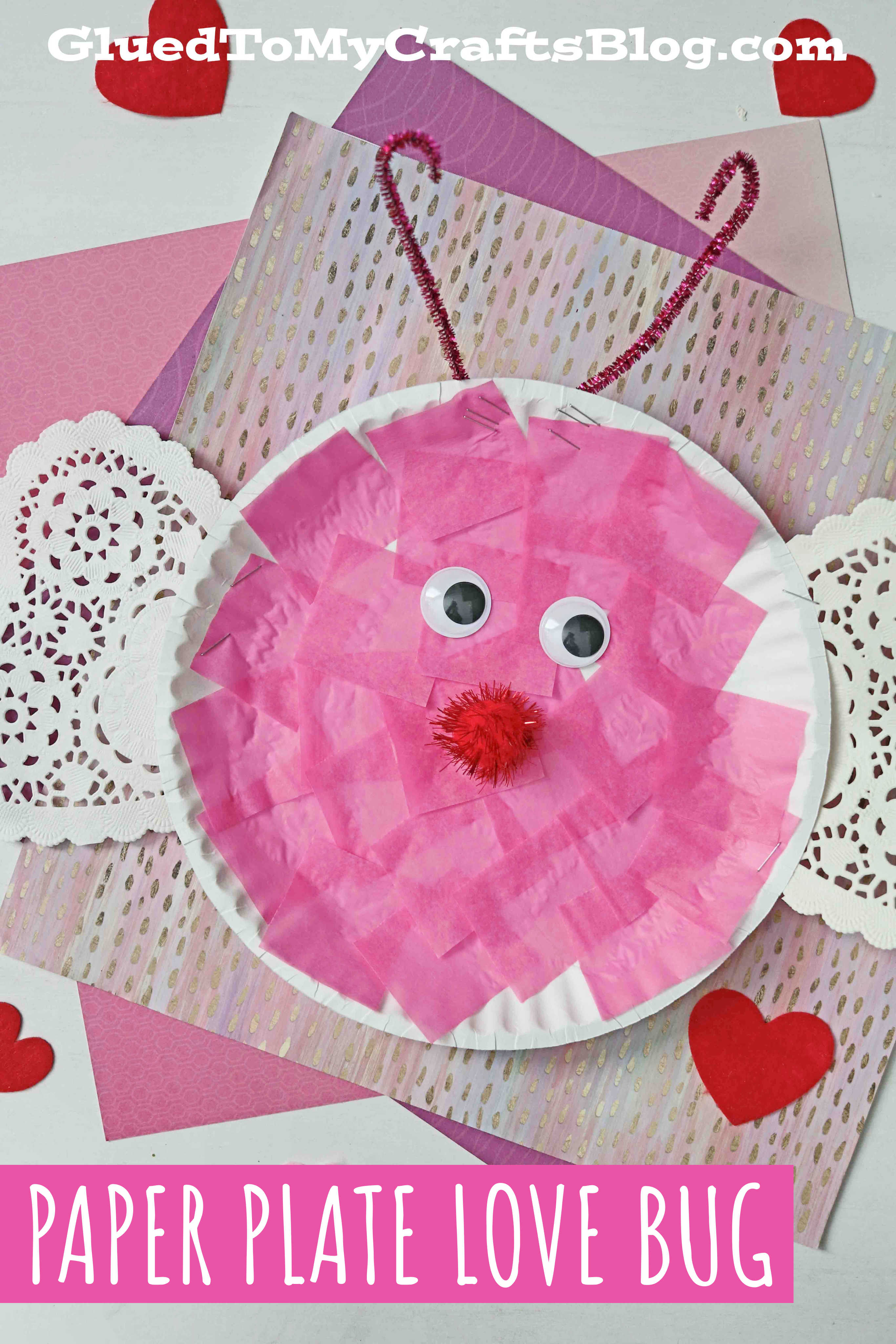 Paper Plate Valentine Love Bug Craft