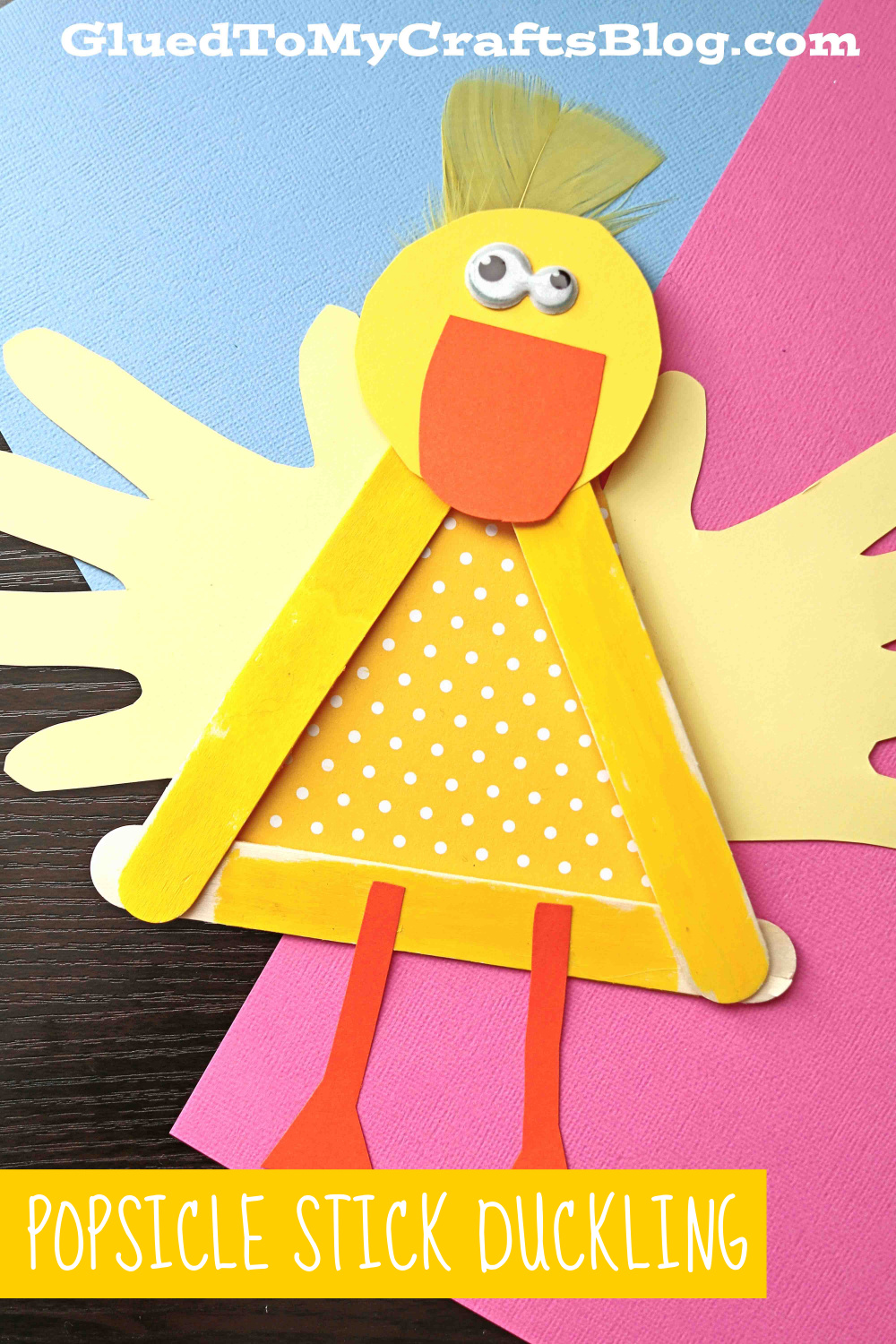 Popsicle Stick Duckling Craft Idea For Kids