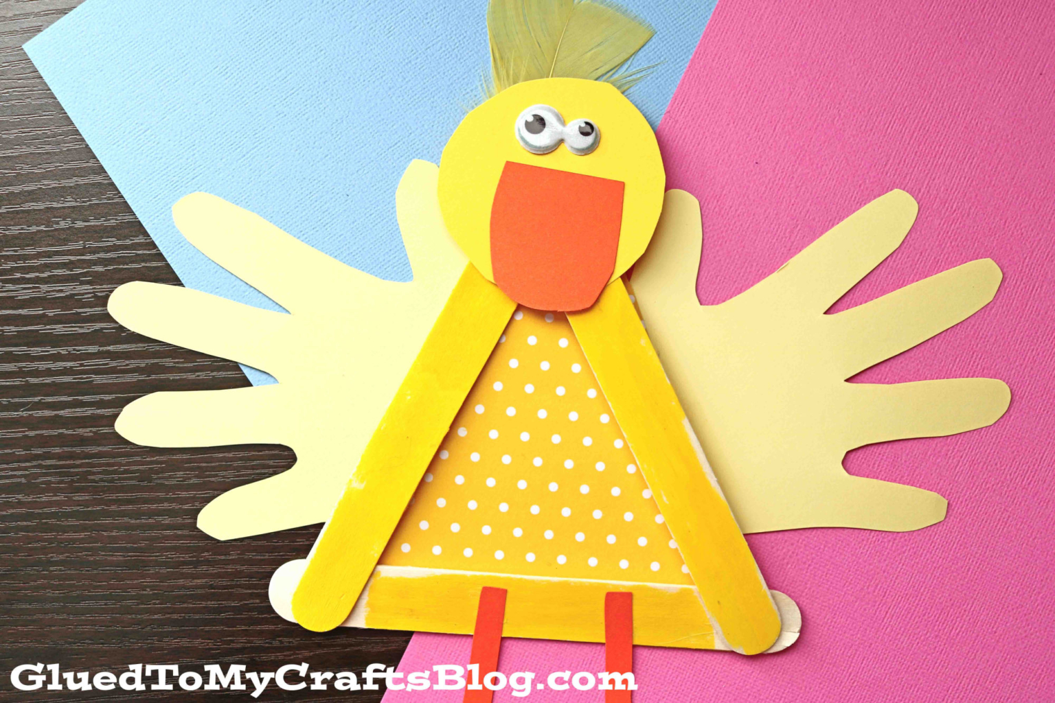 Popsicle Stick Duckling Craft Idea For Kids