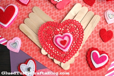 Popsicle Stick Heart Craft Idea For Kids