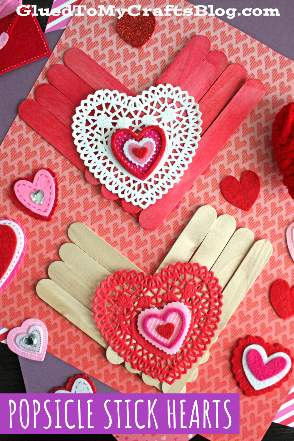 Popsicle Stick Heart Craft Idea For Kids