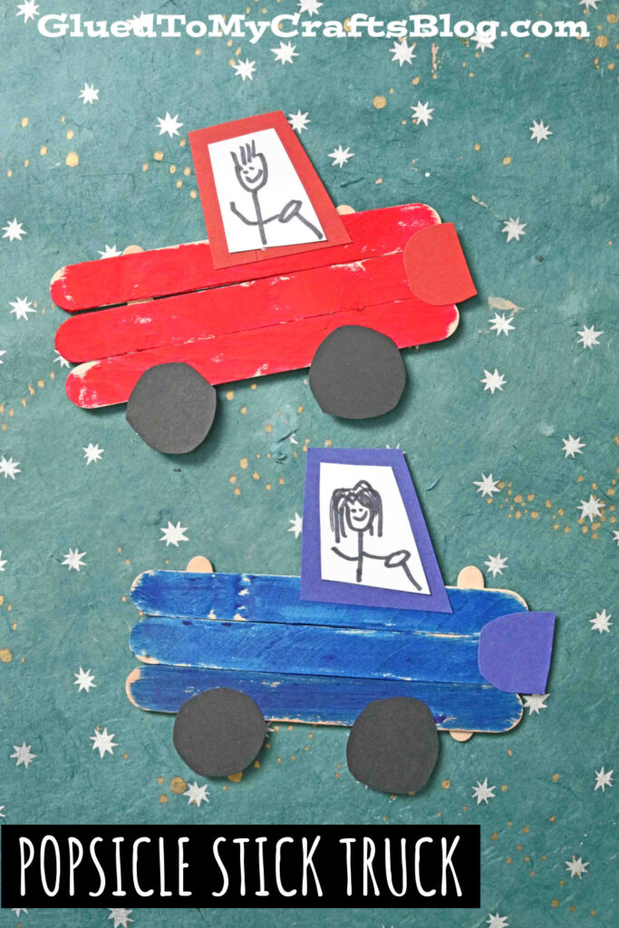 Popsicle Stick Truck Craft Idea