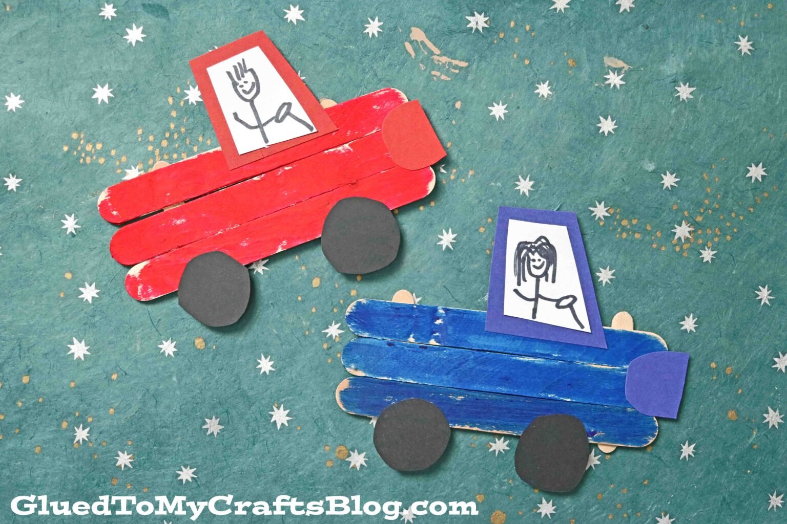 Popsicle Stick Truck Craft Idea