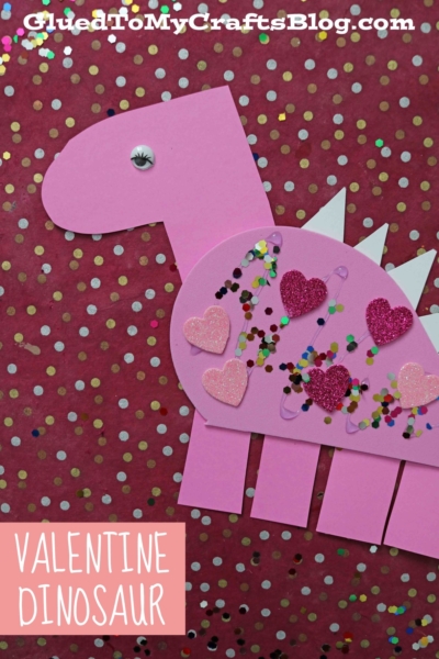 Craft Foam Valentine Dinosaur Art Project Idea