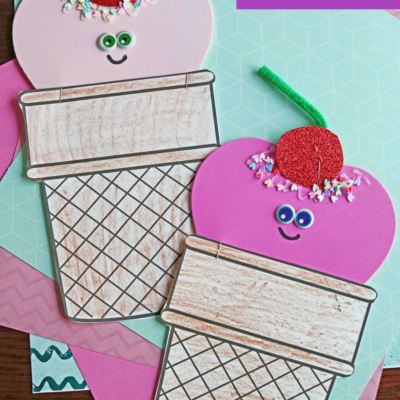 Valentine Ice Cream Cone Craft Idea