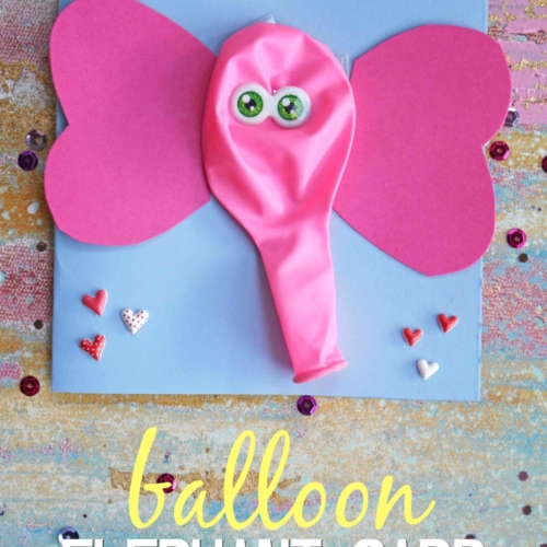 Balloon Elephant Card Craft Idea