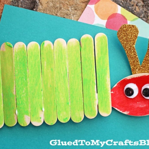 Thumbprint Caterpillar Card Craft