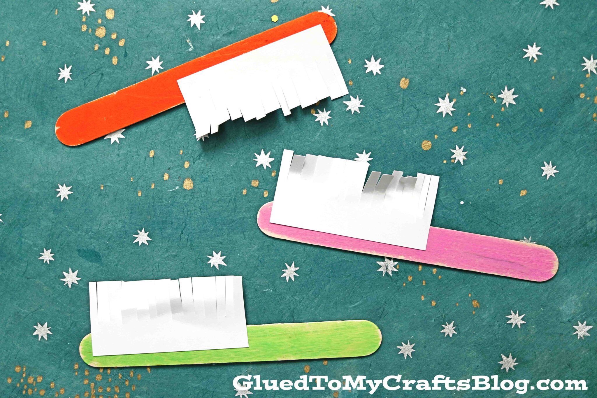 Popsicle Stick Toothbrushes - Craft Idea For Kids