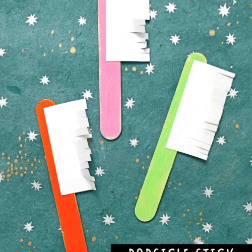 Popsicle Stick Toothbrushes - Craft Idea For Kids