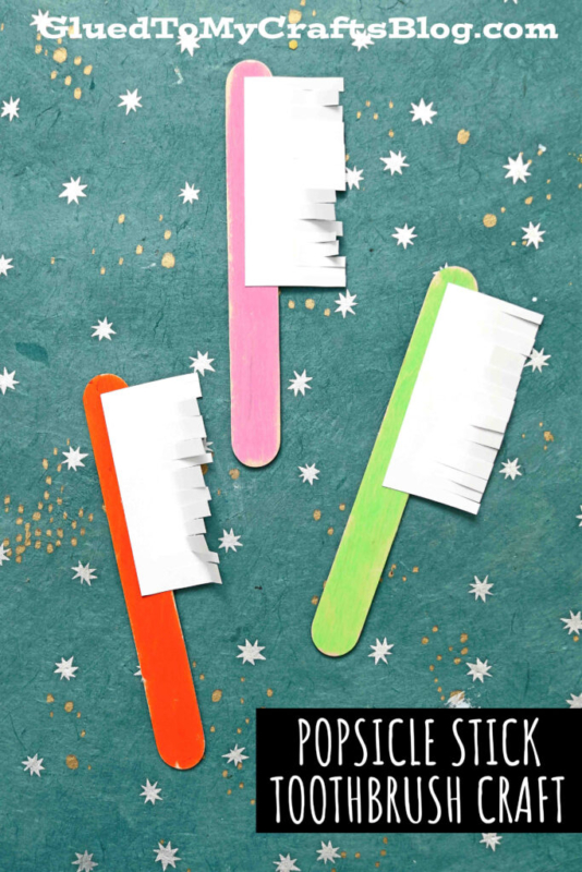 Popsicle Stick Toothbrushes - Craft Idea For Kids