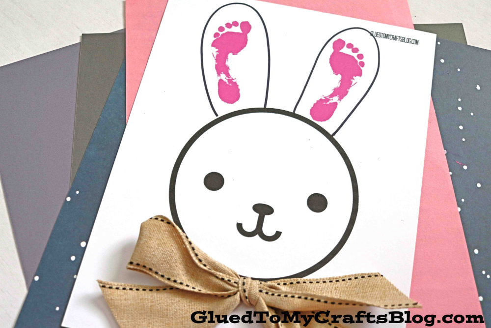 Baby Footprints Bunny Keepsake