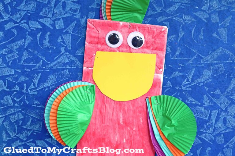 Paper Bag Parrot Craft Idea