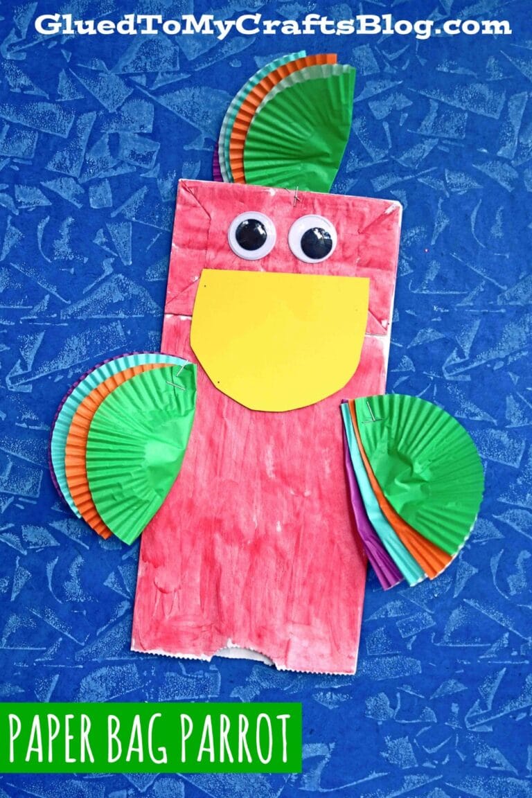 Paper Bag Parrot Craft Idea