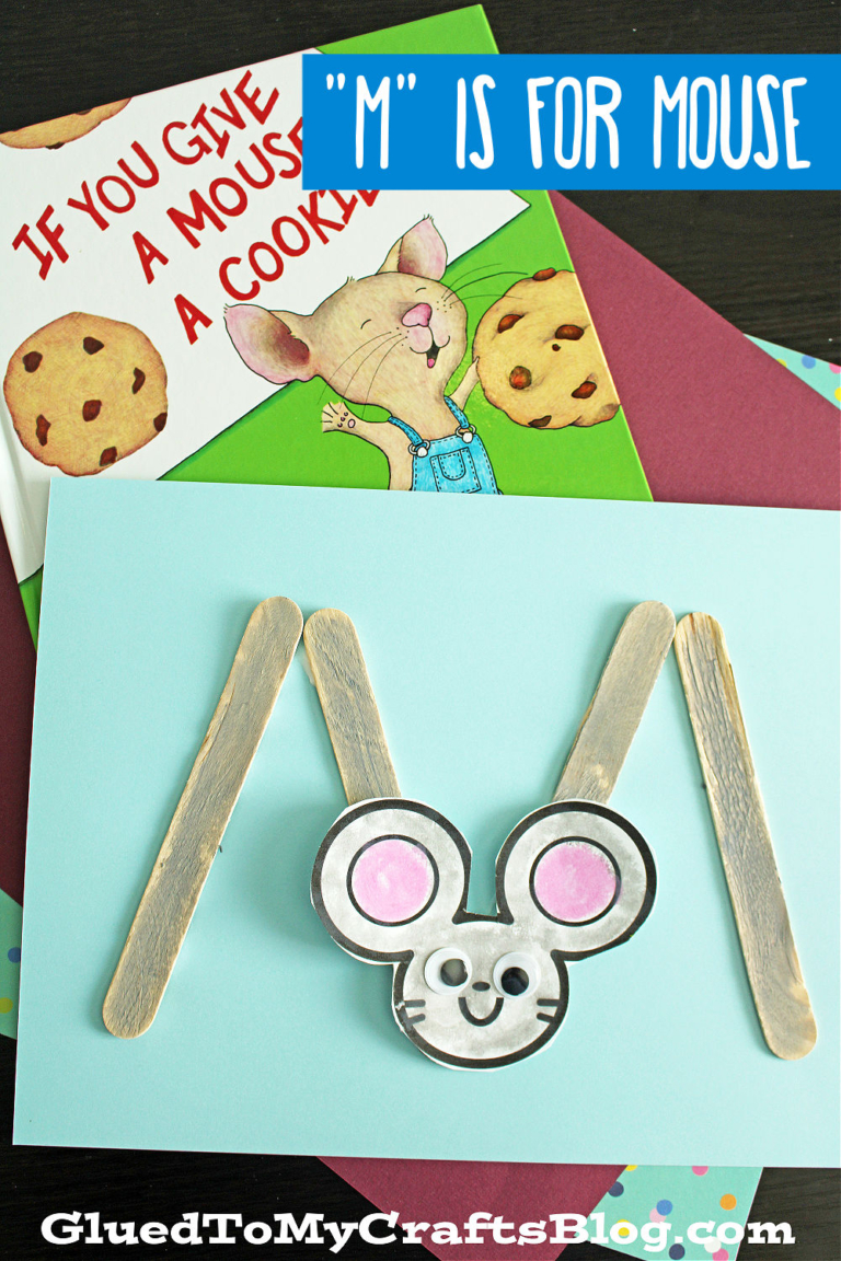 Popsicle Stick "M" is for Mouse Craft