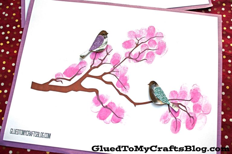 Thumbprint Cherry Blossom Tree Branch