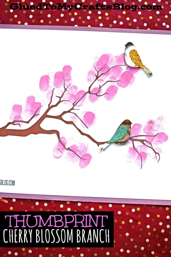 Thumbprint Cherry Blossom Tree Branch