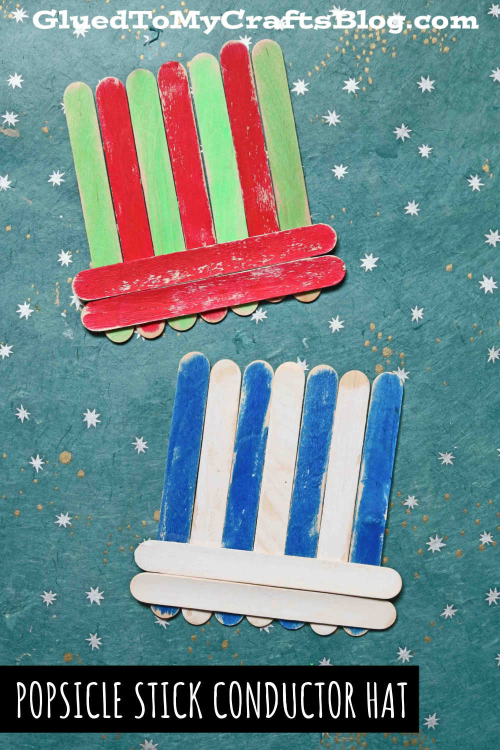 Popsicle Stick Train Conductor Hat Craft