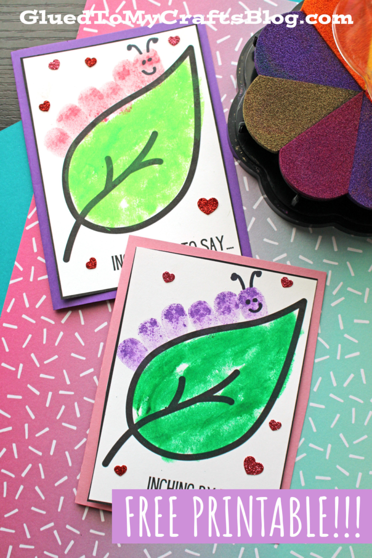 Thumbprint Caterpillar Card Craft