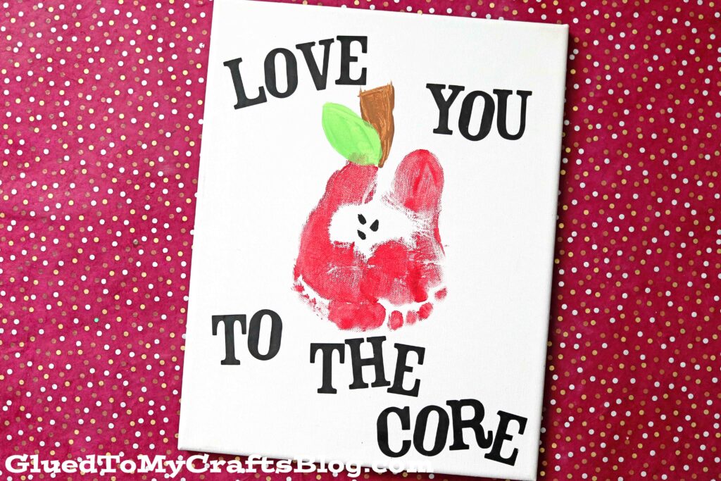 Love You To The Core Footprint Apple