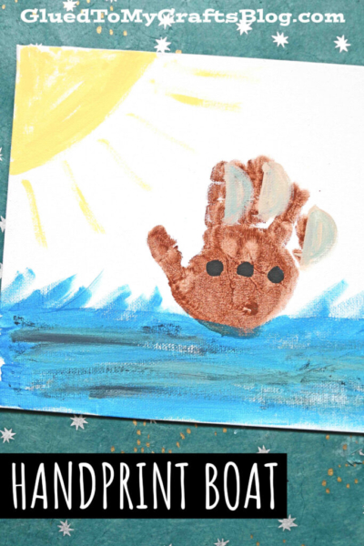 Handprint Boat Keepsake Canvas