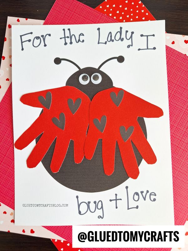 Handprint Ladybug Keepsake Printable