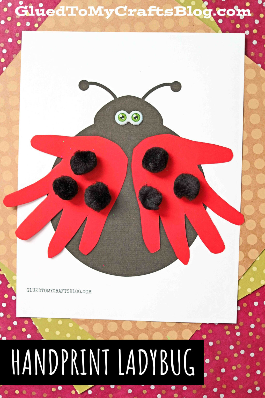 Handprint Ladybug Keepsake Printable