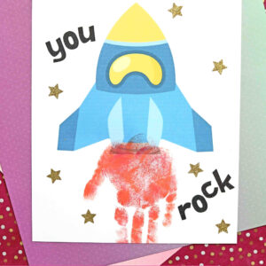 Handprint Rocket Keepsake Craft
