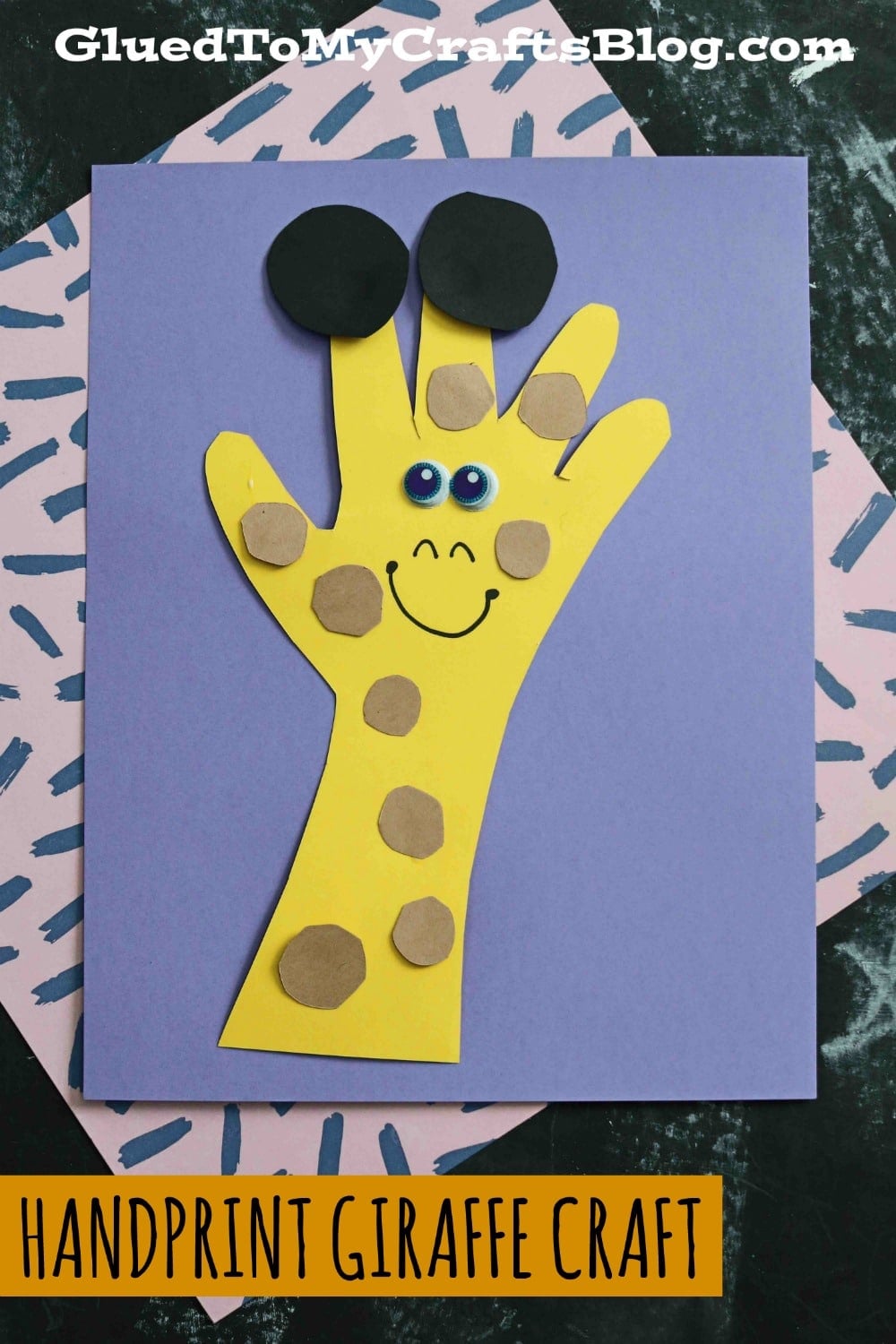 Handprint Giraffe Craft Idea For Kids