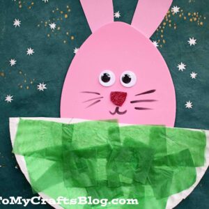 Paper Plate Easter Bunny Hiding In The Grass Craft Idea For Kids