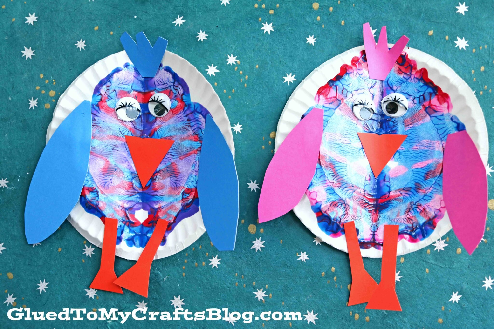 Paper Plate & Paint Splat Bird Craft