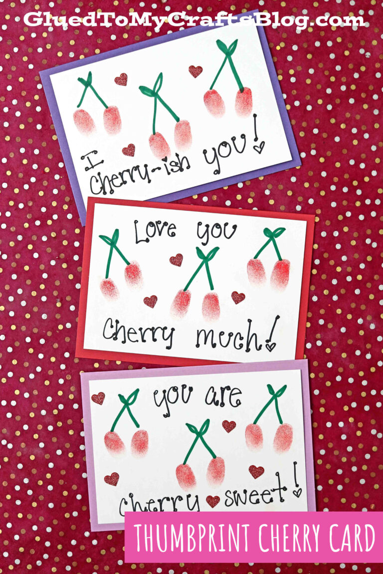 Thumbprint Cherry Card Craft Idea For Kids