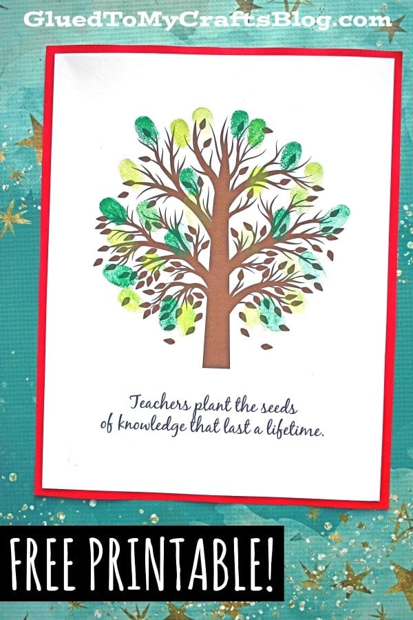 Thumbprint Teachers Plant The Seeds Gift