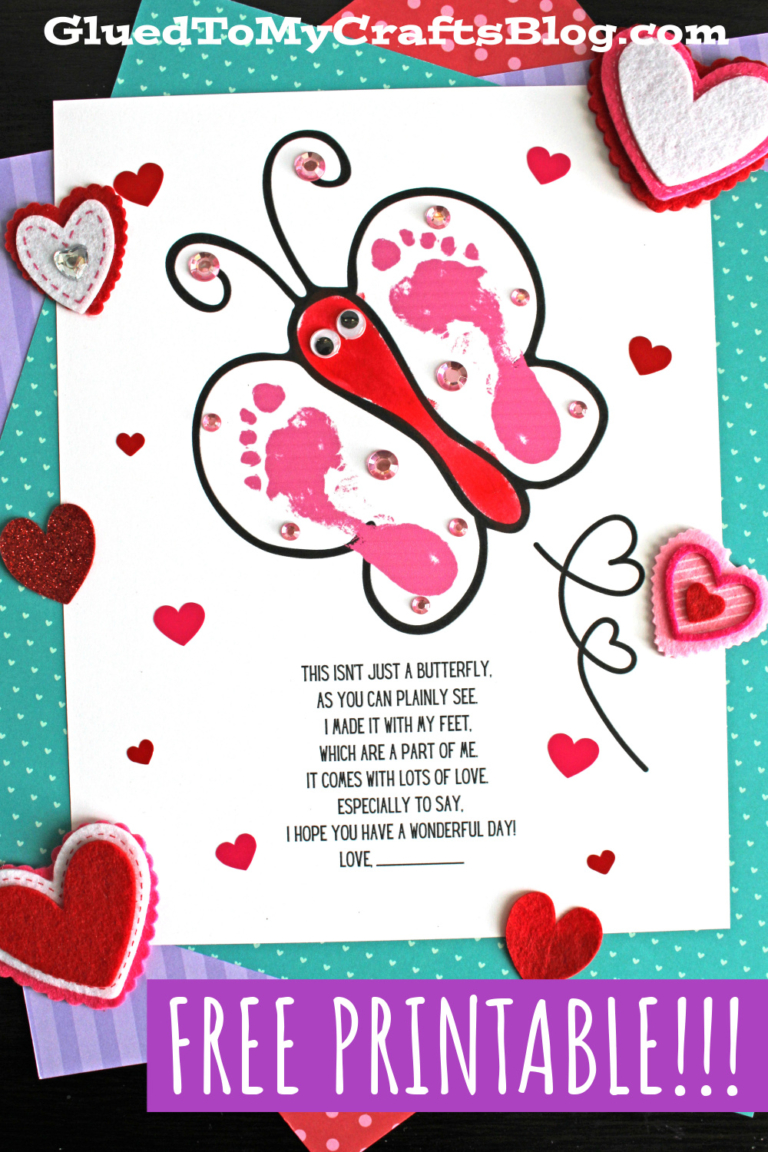 Footprint Butterfly Keepsake Craft