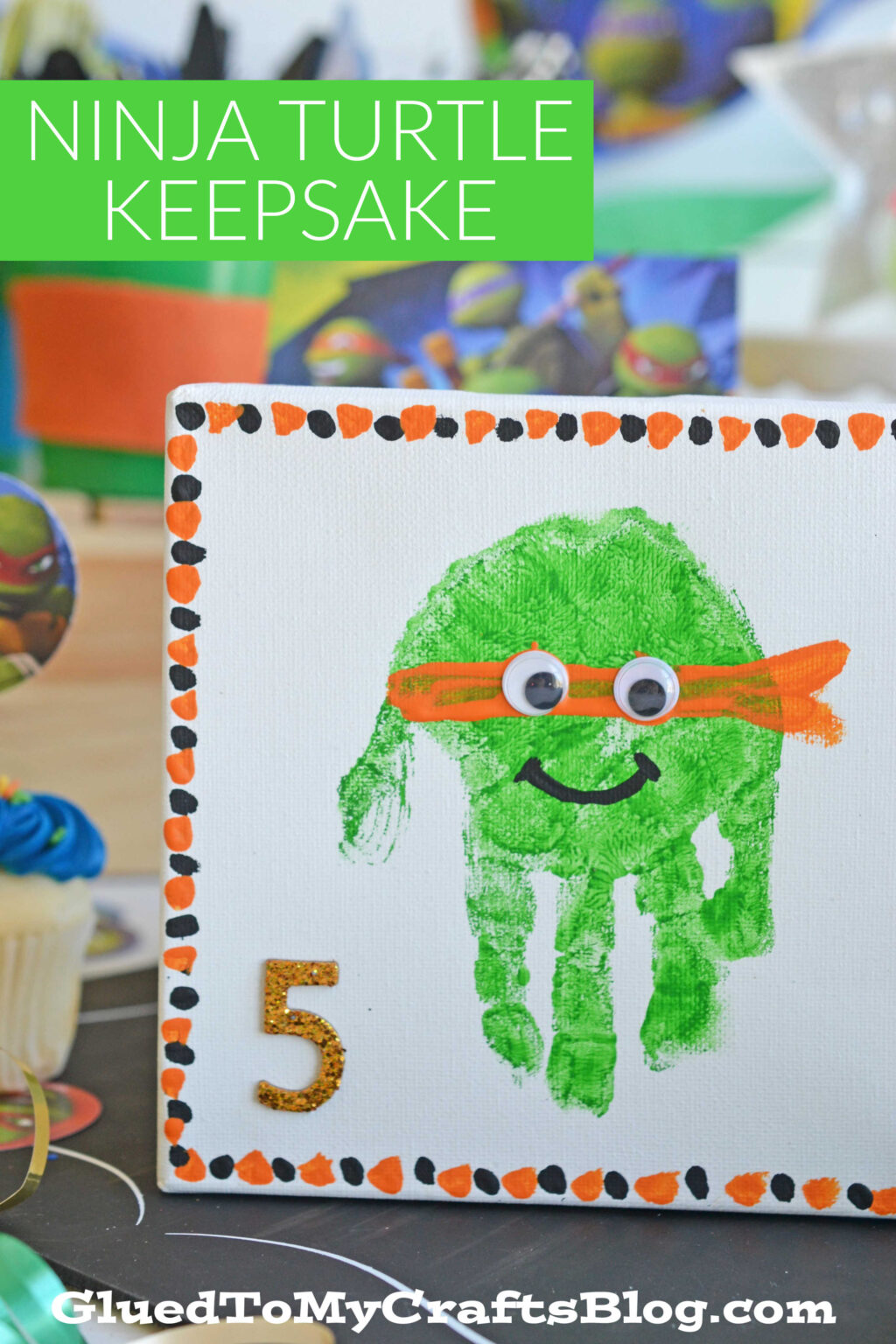 Handprint Ninja Turtle Keepsake